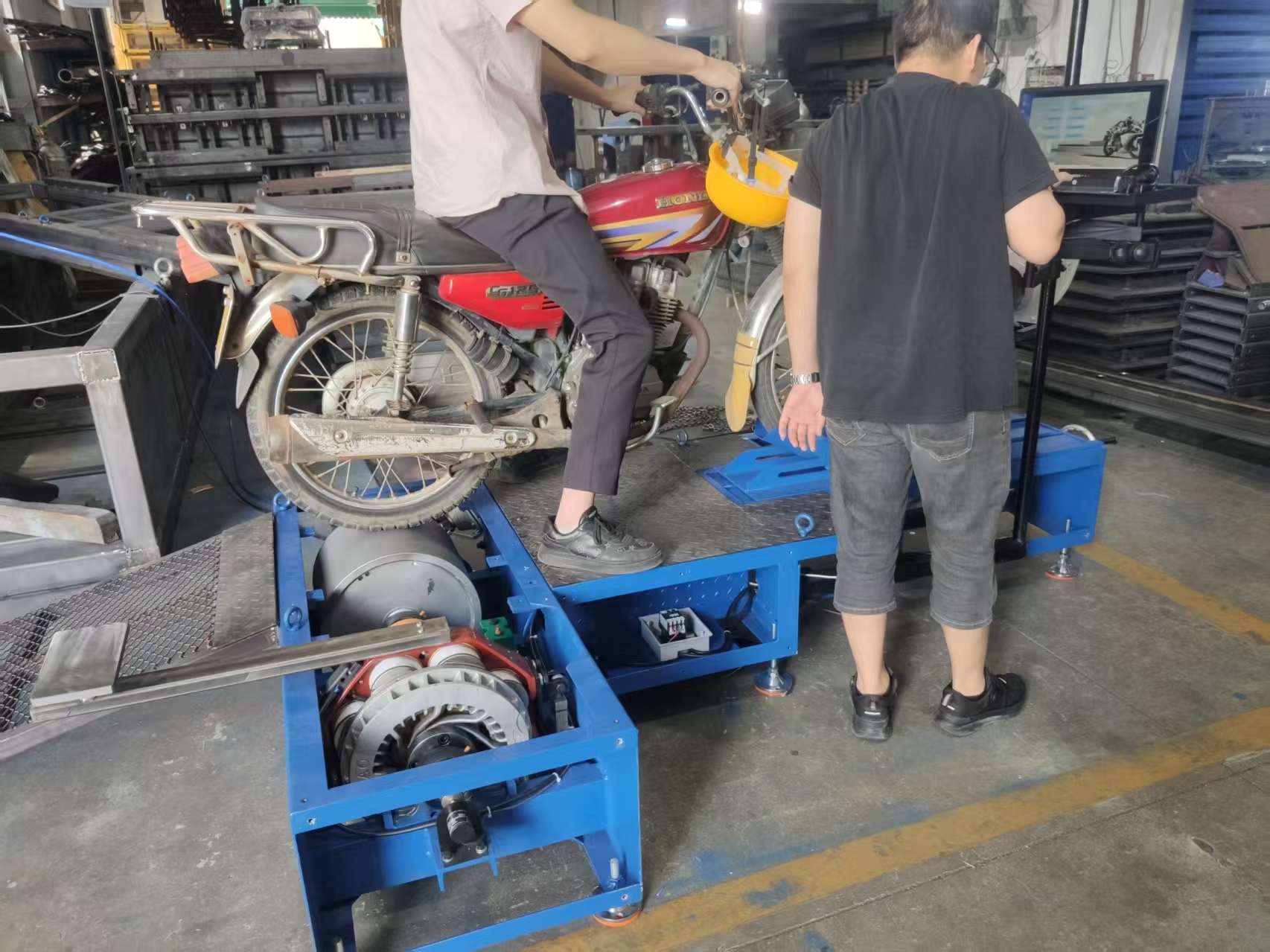 2-Wheel Motorcycle Chassis Dynamometer - Single Roller CTMTDCG-3W
